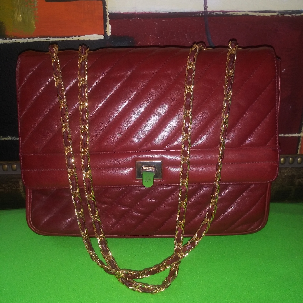 Morris Moskowitz Vintage Chevron Shoulder Bag - Gem